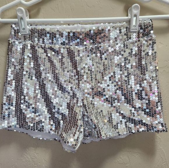 Spirit | Shorts | Spirit Halloween Silver Sequin Costume Shorts | Poshmark